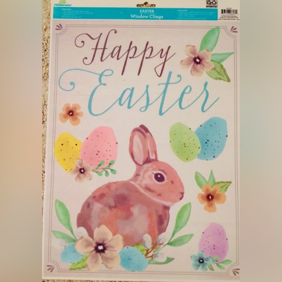 Way To Celebrate | Holiday | Happy Easter Eggs Bunny Rabbit Vinyl ...